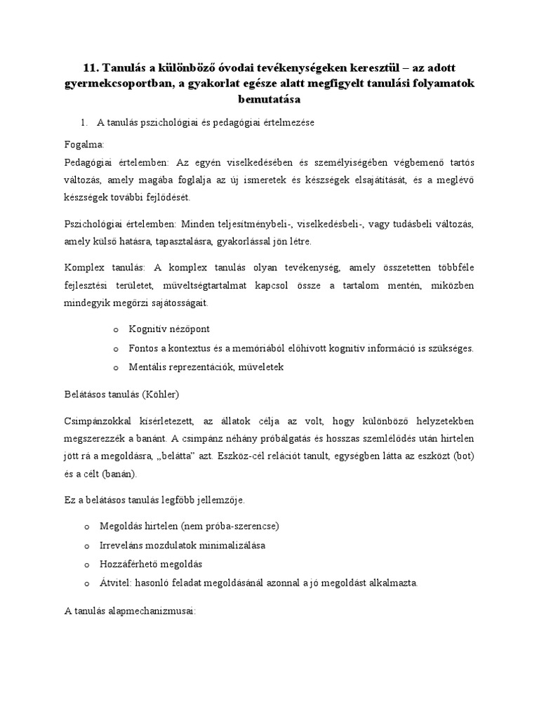 11 Tétel | PDF