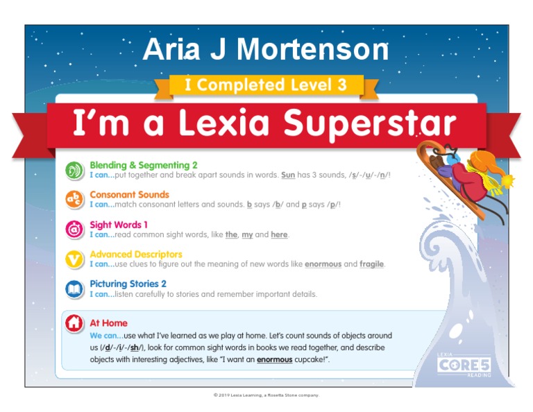 Aria Lexia - Completion - Certificate | PDF