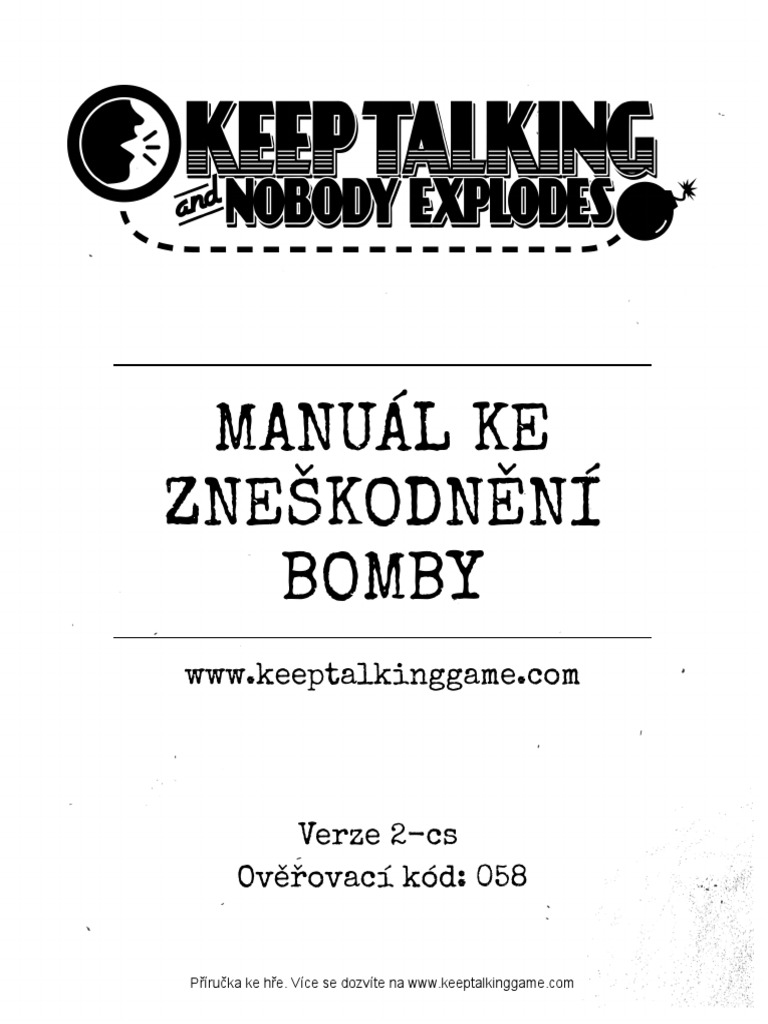 KeepTalkingAndNobodyExplodes BombDefusalManual v2 Cs | PDF