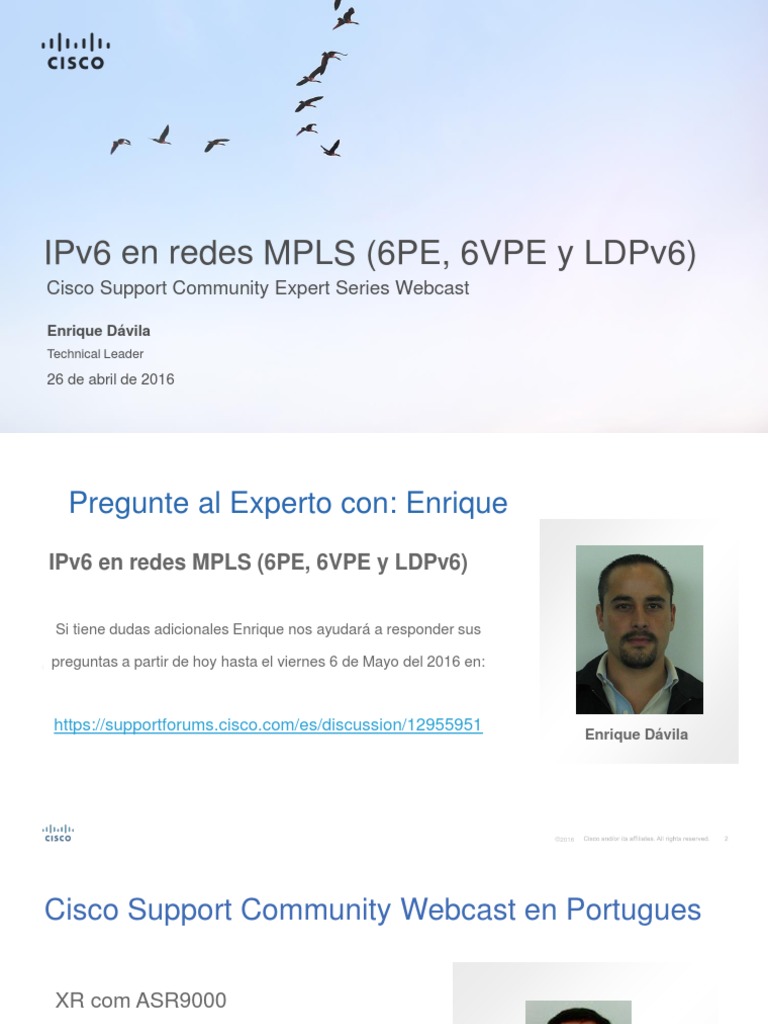Fdocuments - NL Ipv6 en Redes Mpls 6pe 6vpe y Ldpv6 Cisco para Latino Amrica Como Lder | PDF ...