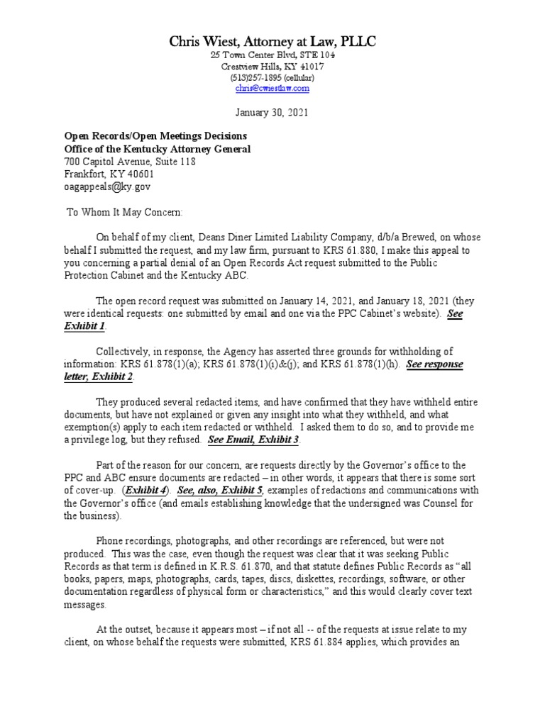 Chris Wiest, Attorney at Law, PLLC: Open Records/Open Meetings ...