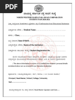 KSRTC Student Bus Pass 2025 Application Form | PDF