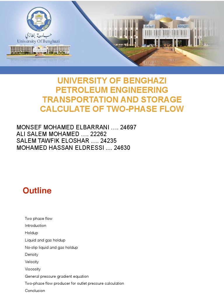 Calculate of Multiphase Flow ... | PDF | Fluid Dynamics | Pressure