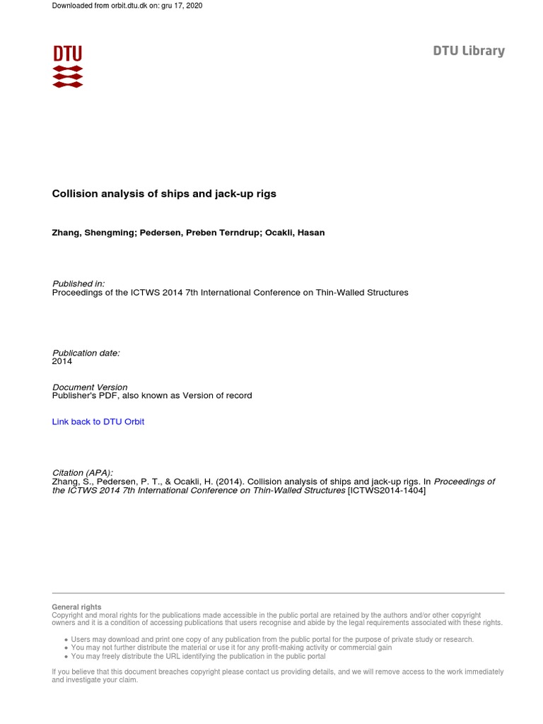 Collision Analysis of Ships | PDF | Collision | Truss