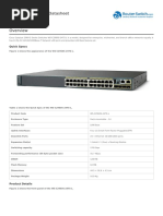 Ws c2960 24tt L Datasheet | PDF | Network Switch | Ethernet