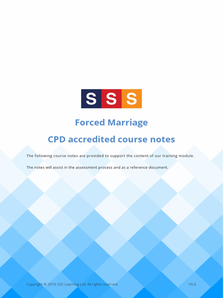 Forced Marriage - Training Notes | PDF | Domestic Violence | Family