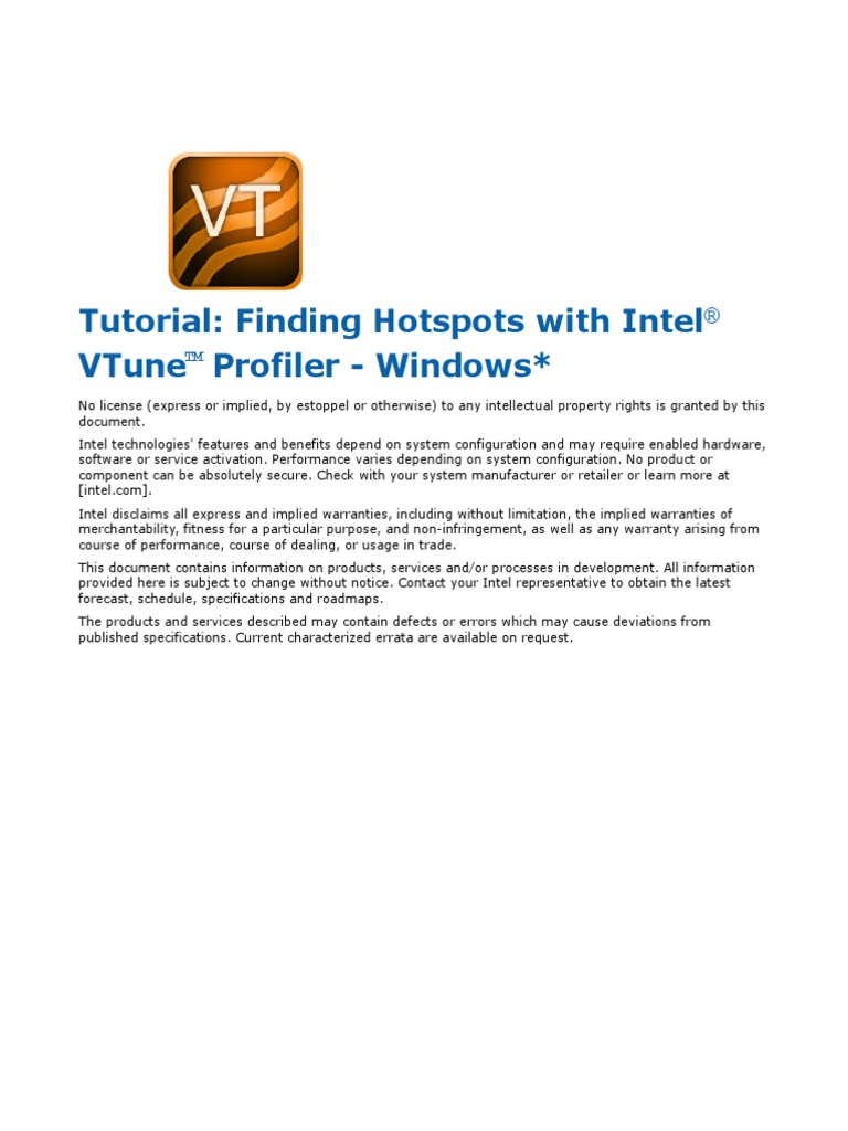 Tutorial: Finding Hotspots With Intel Vtune Profiler - Windows | PDF | Central Processing Unit ...