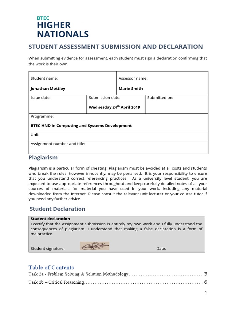 Jonathan Mottley - Professional Practice Assignment 1 Task 2 & 3 ...
