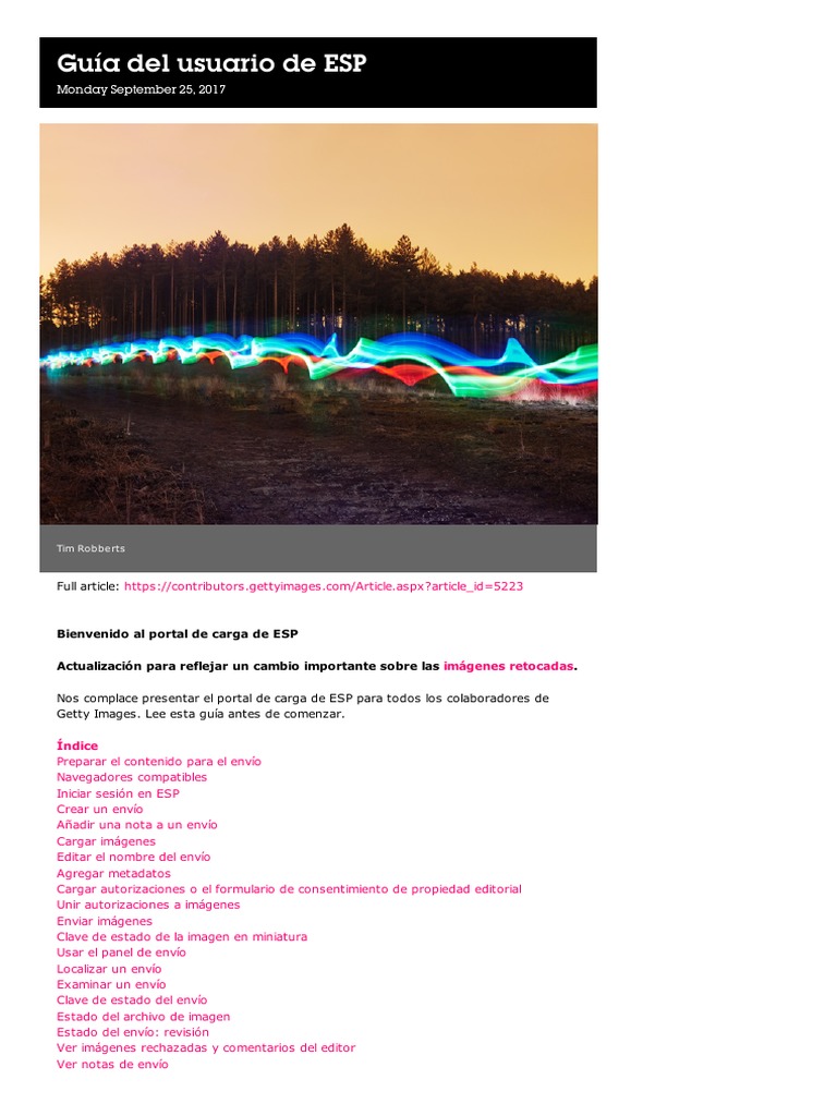 Guía de Usuario de Getty Images | PDF | Metadatos | Archivo de computadora