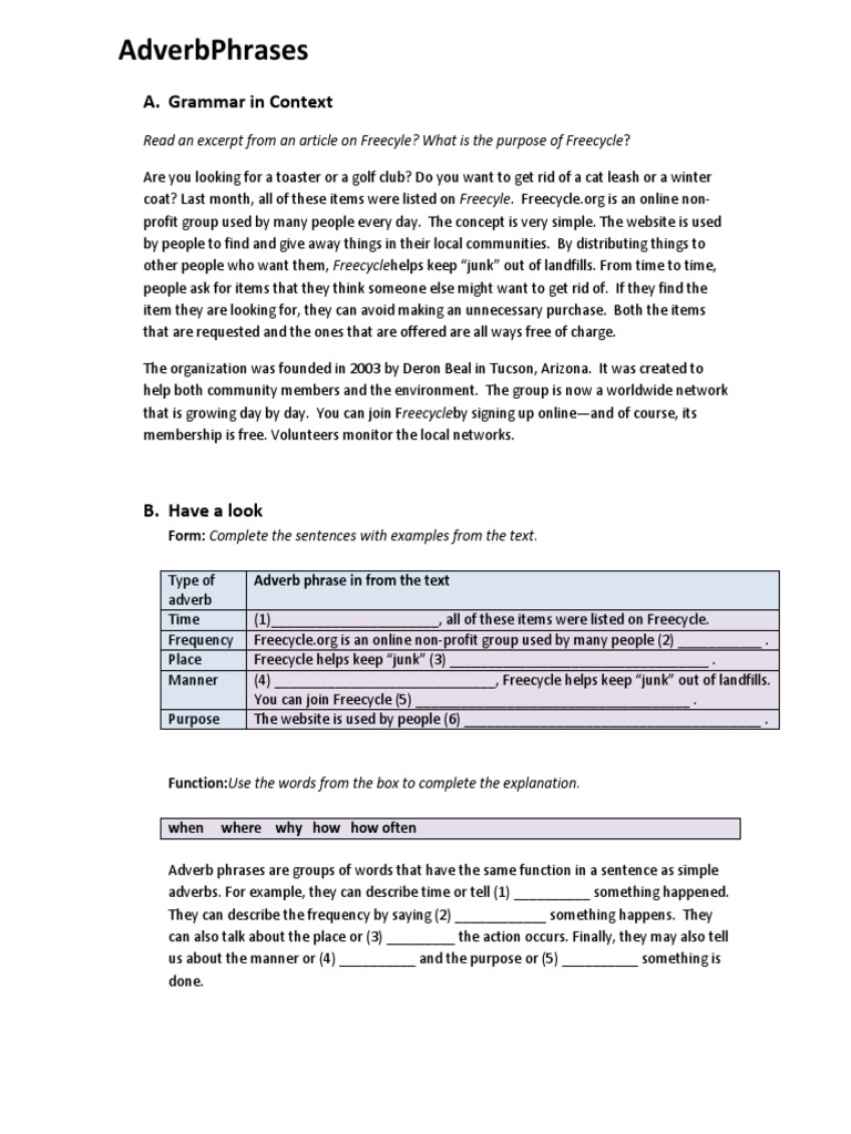 Adverbphrases: A. Grammar in Context | PDF | Adverb | Syntax