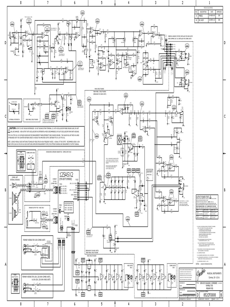 Fender Rumble 350 2010 Schematic Rev B | PDF