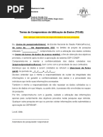 Termo de Compromisso de Uso de Dados | PDF | Privacidade | Bancos de dados