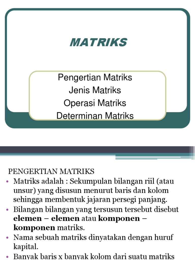 12 Matriks | PDF