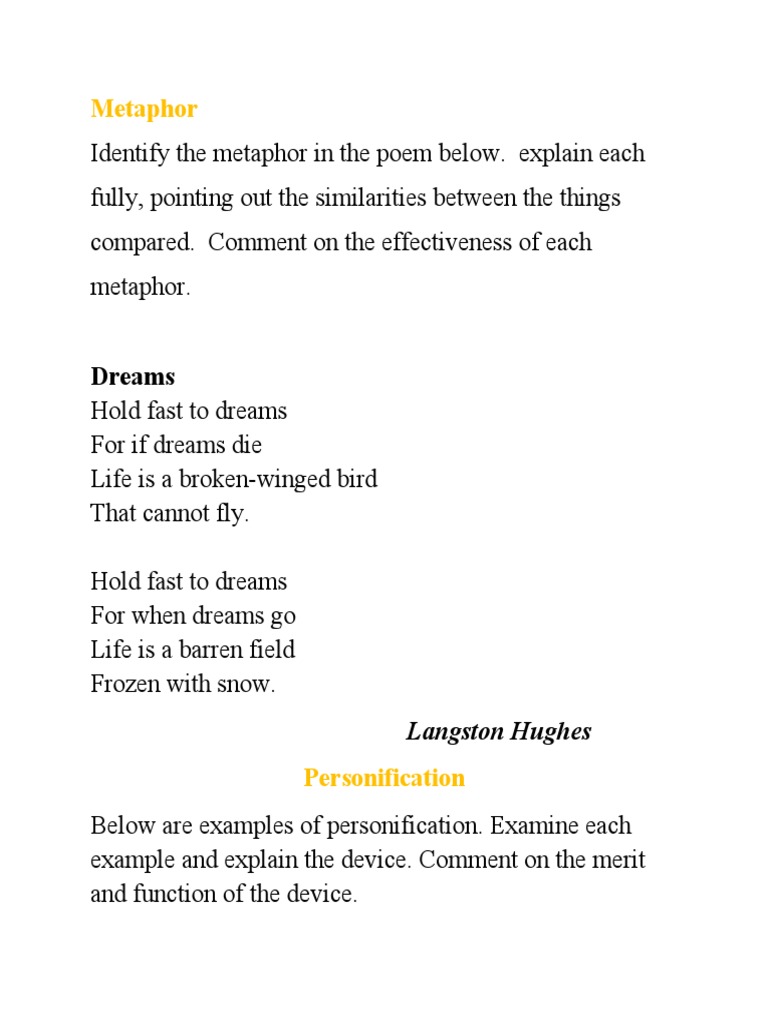 Metaphor - Personification - Onomatopoeia - Figurative Language | PDF