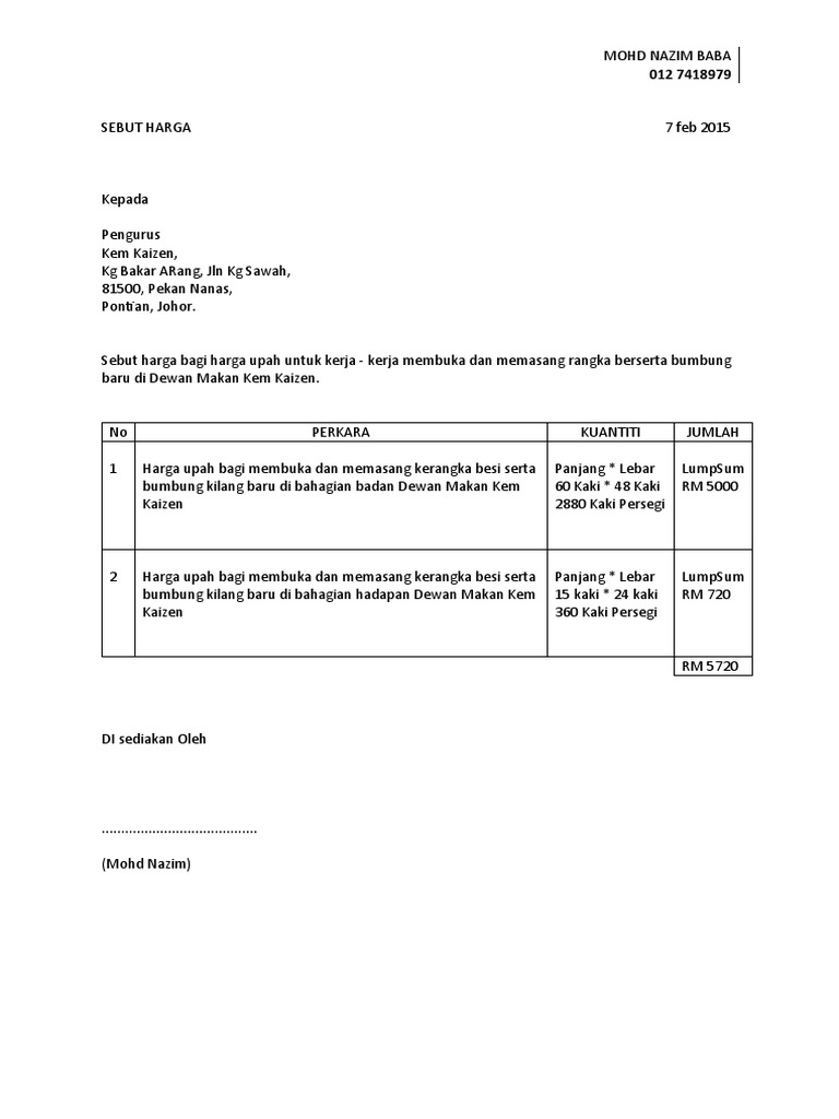 Harga Kem Kaizen | PDF