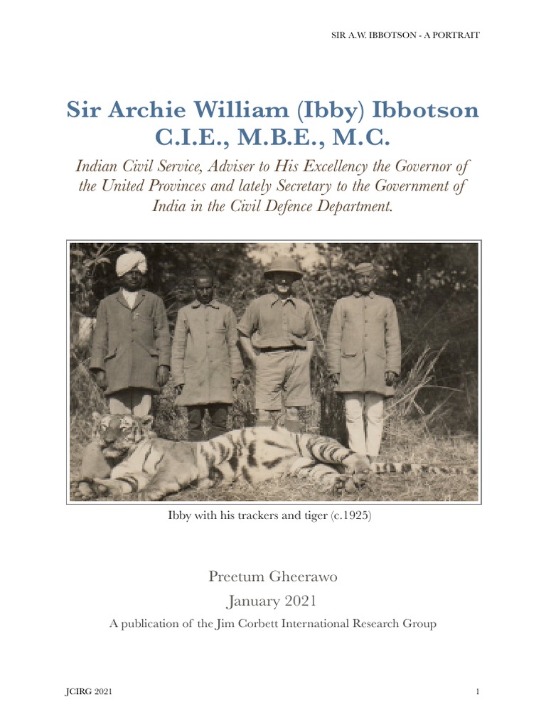 Sir Archie William Ibbotson - A Portrait 28 Jan 2021 | PDF | British ...