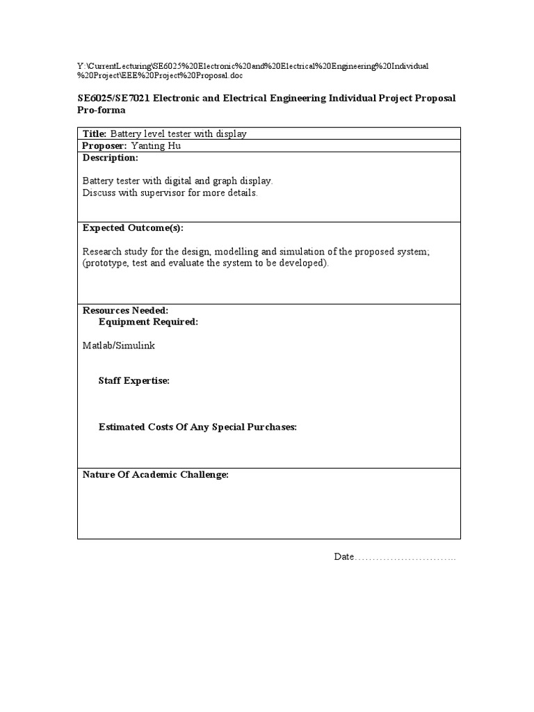 P1.2 EEE Hardware Project Proposal - YH | PDF | Computers