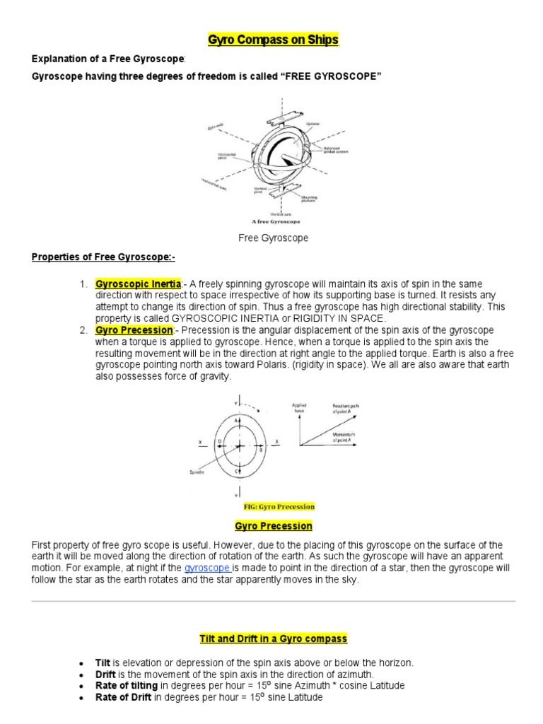 Gyro Principle | PDF | Gyroscope | Rotation