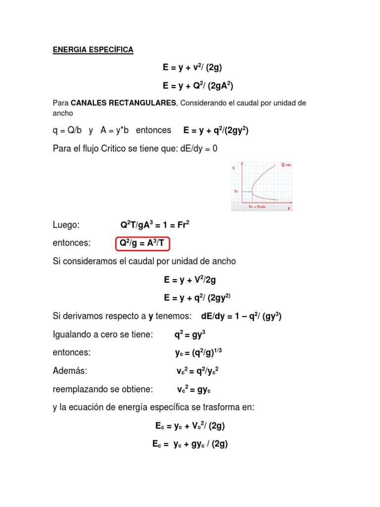Energia Específica | PDF