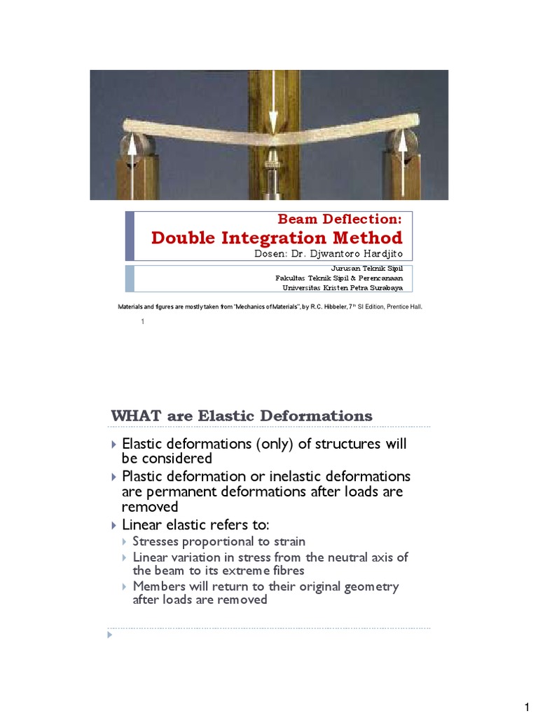 Double Integration Method: WHAT Are Elastic Deformations | PDF | Beam ...