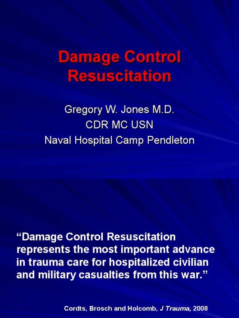 Damage Control Resuscitation | PDF | Hemostasis | Bleeding