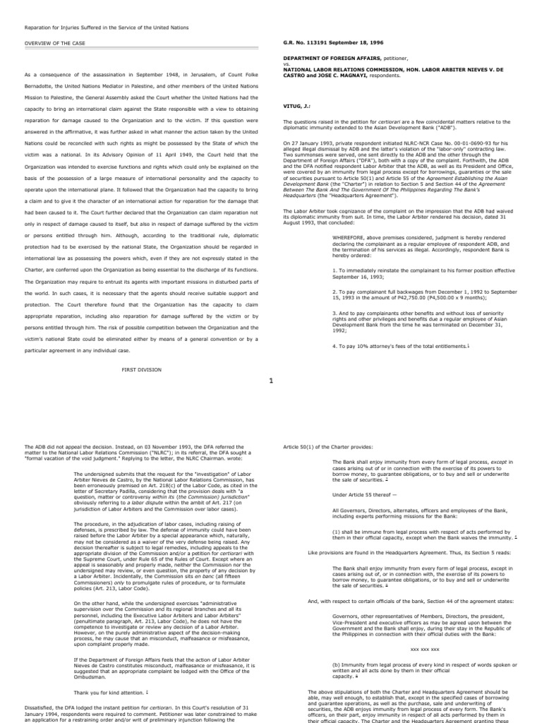 International Organizations As Subjects of PIL | PDF | Law