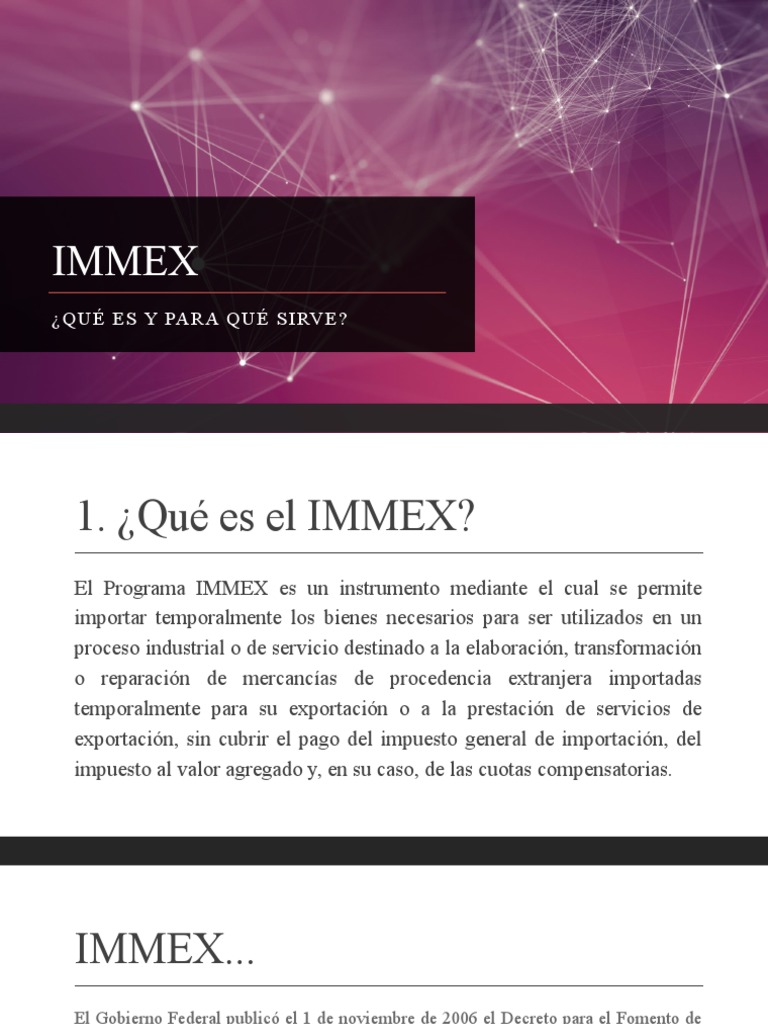 IMMEX | PDF | Exportaciones | México
