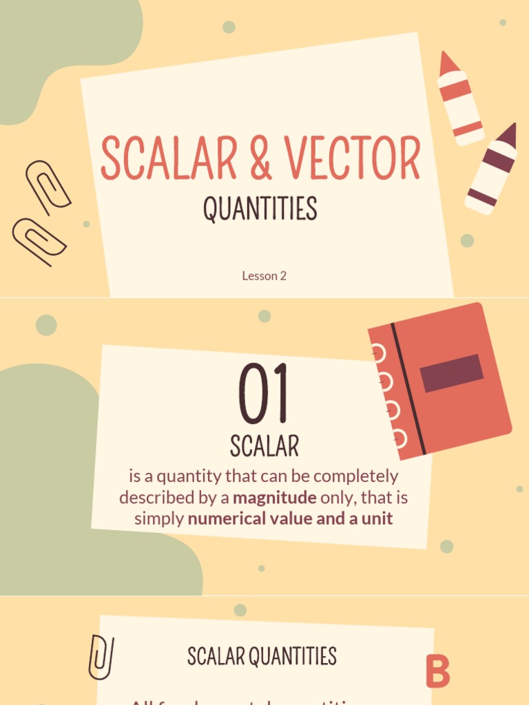 Lesson 2 - Scalar and Vector | PDF | Euclidean Vector | Velocity