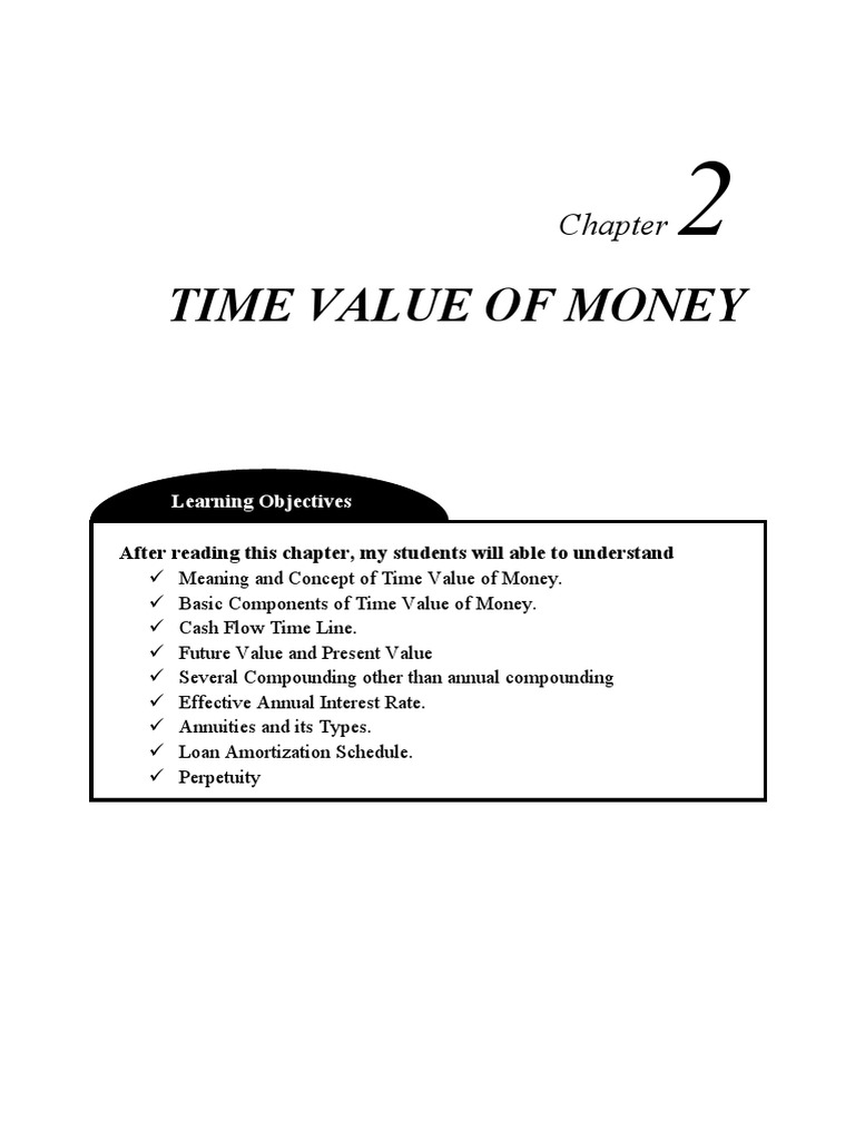 Chapter 2 Time Value of Money | PDF | Present Value | Time Value Of Money