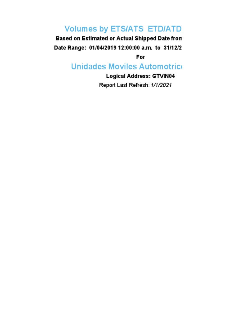 Volume Report Monthly (UMA) - 11690 - 6653824998428924712 | PDF ...