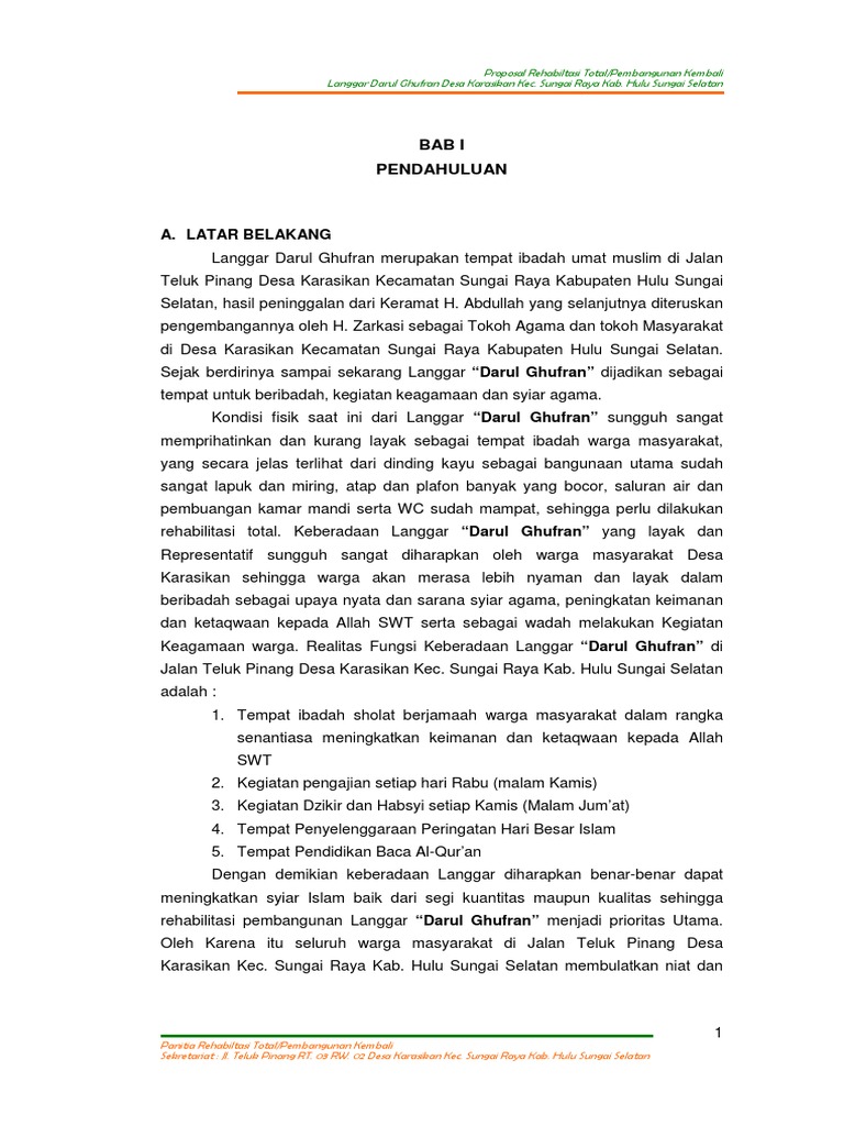 Proposal Darul Ghufran | PDF | Sains & Matematika
