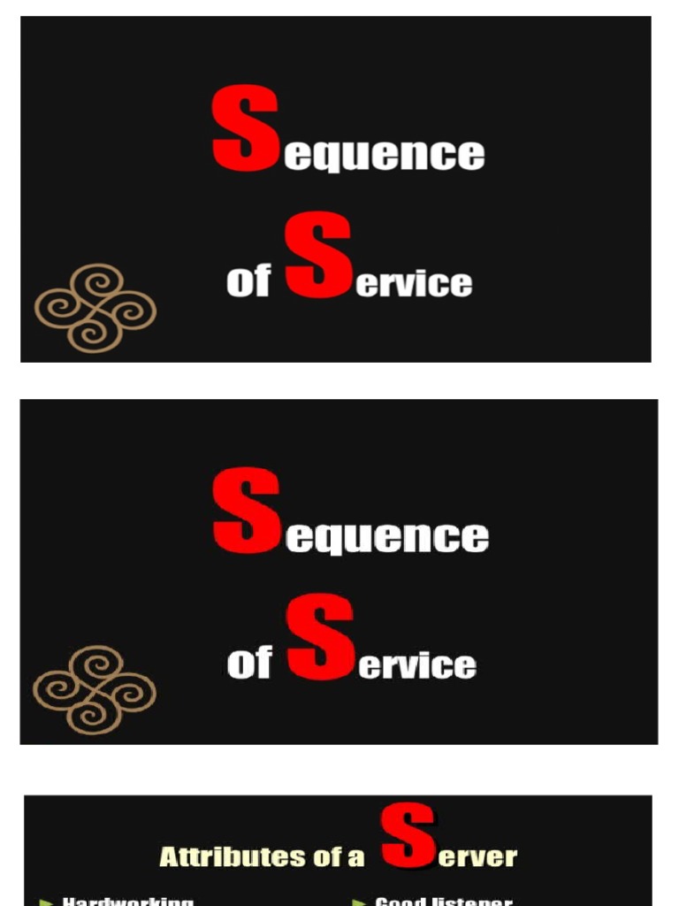 Sequence of Service Restaurant | PDF