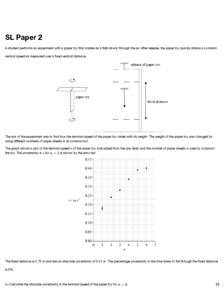 Markscheme SL Paper2 | PDF | Pendulum | Force