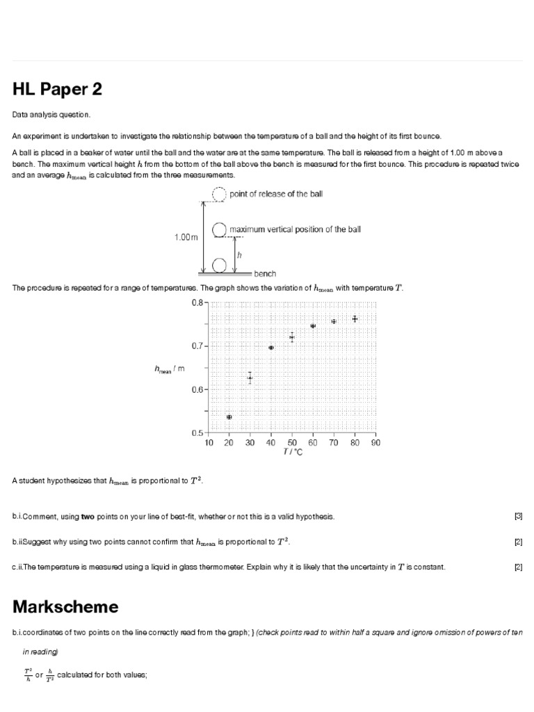 Relationship between temperature and bounce height | PDF ...