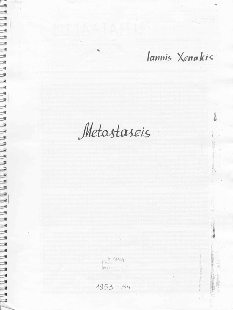 Xenakis - Metastaseis | PDF