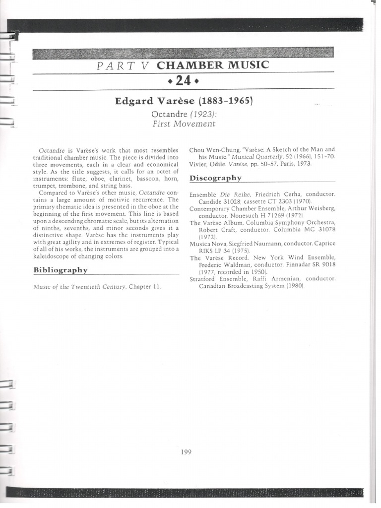 VARESE OCTANDRE 1st MOV | PDF