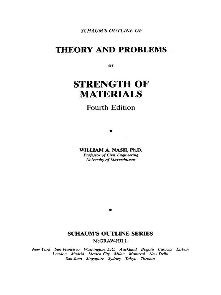 Theory and Problems of Strength of Materials | PDF