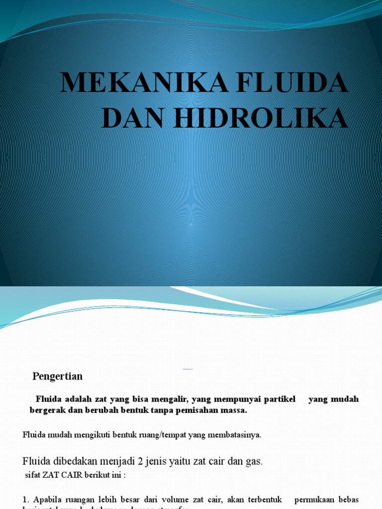 MEKANIKA FLUIDA DAN HIDROLIKA | PDF