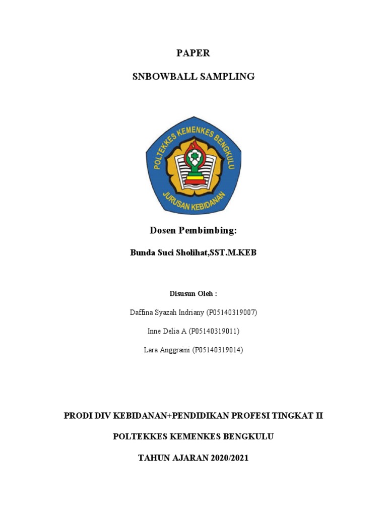 Pengertian dan Contoh Snowball Sampling | PDF