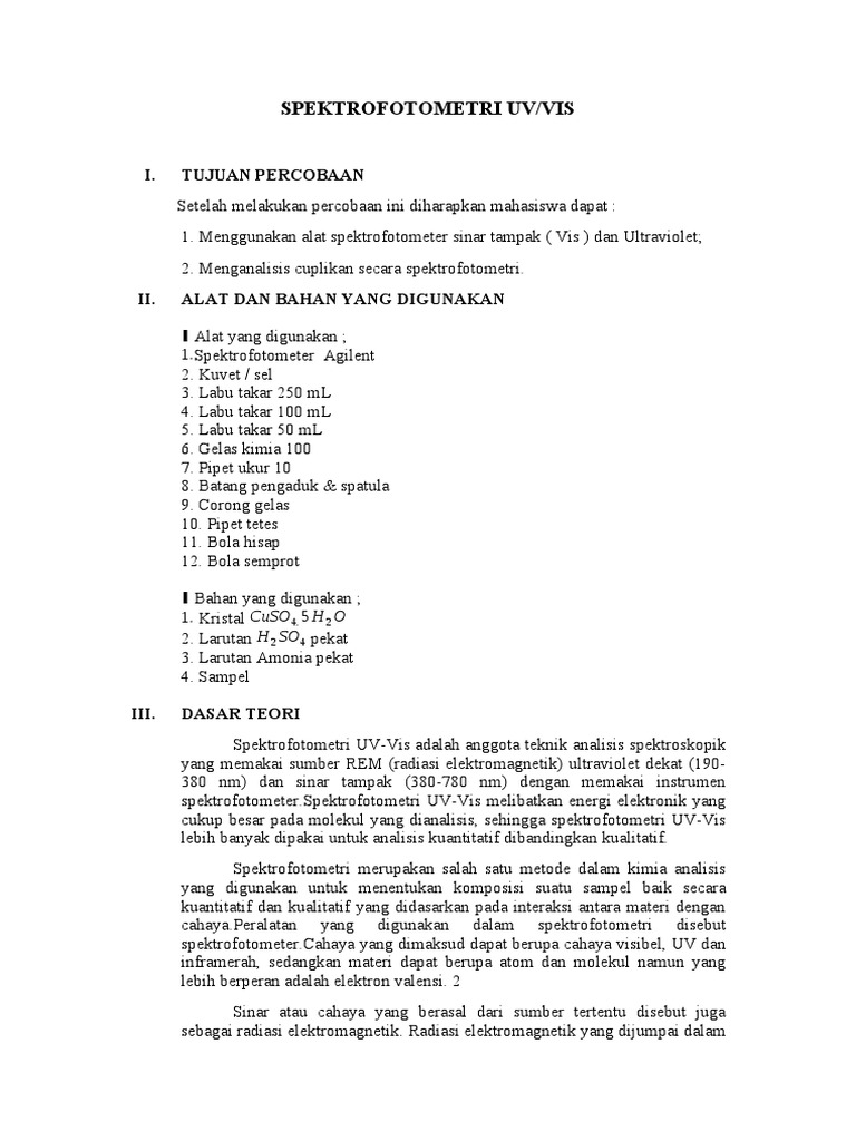 Uv Vis Dan HPLC | PDF