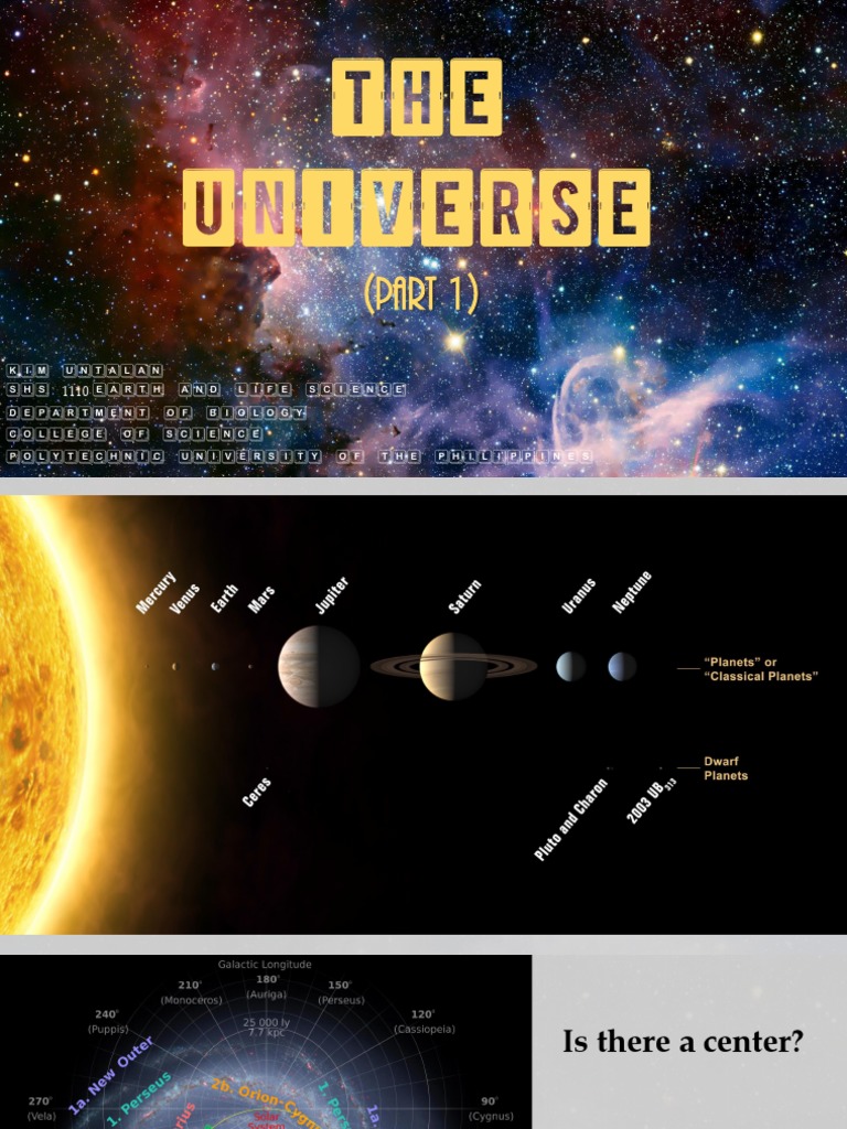 01 Universe and The Solar System Part 1 | PDF | Chronology Of The ...