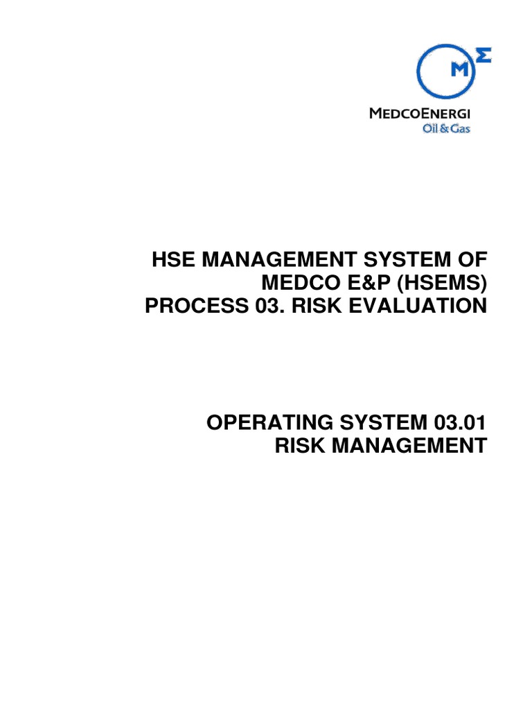 Medco E&P Risk Management System | PDF | Risk Management | Hazards