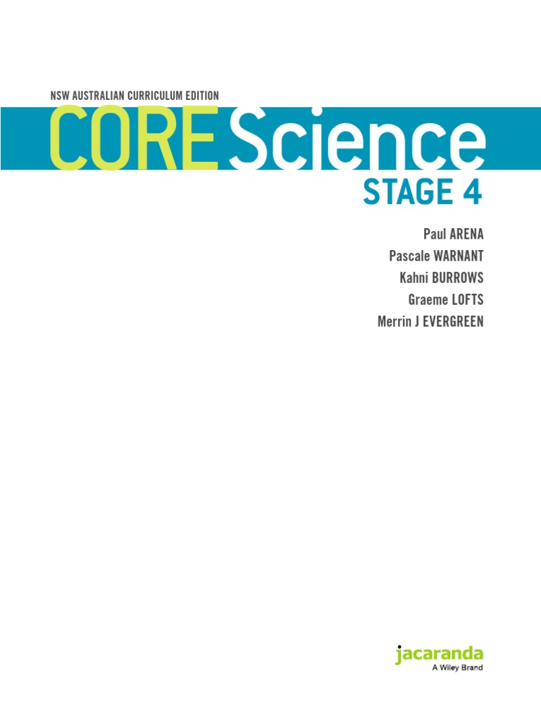 Core Science Stage 4 Text | PDF | Matter | Water Vapor