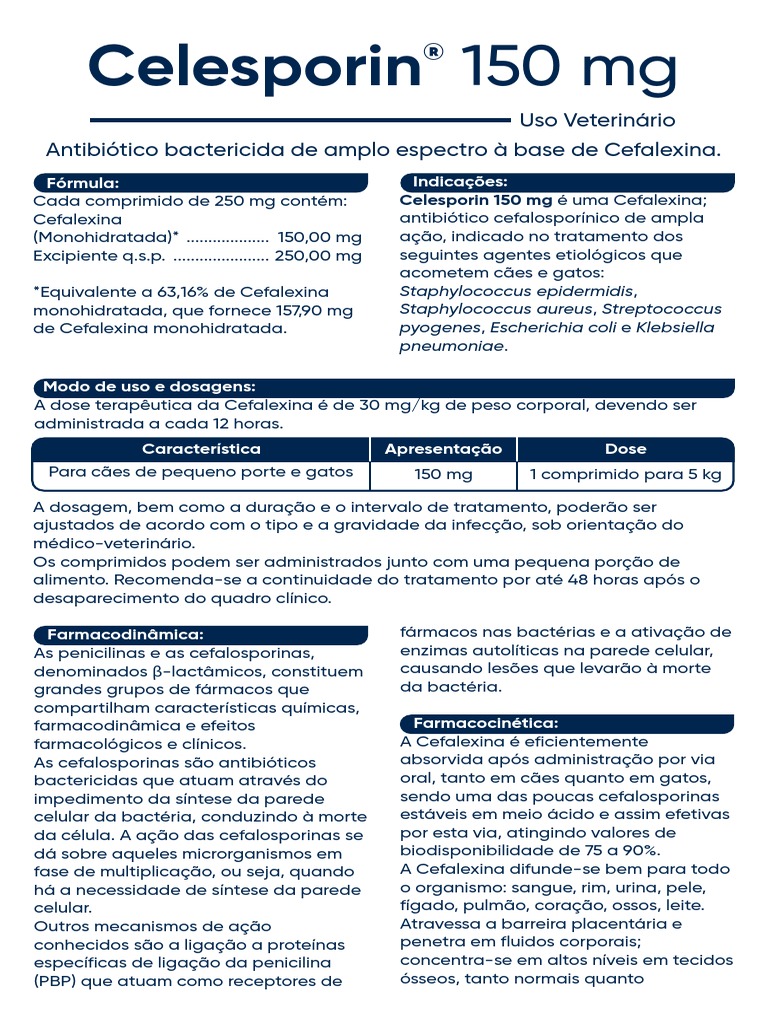 Celesporin Bula-150mg | PDF | Penicilina | Medicina Clínica