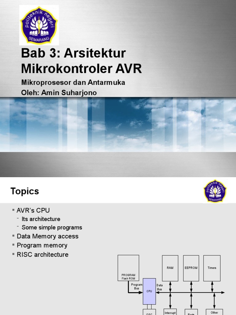 An Overview Of The Avr Microcontroller Architecture And Simple Programming Examples Pdf 