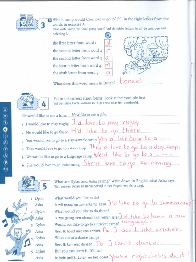 Engels Groep 8 Unit 4 Werboek BLZ | PDF