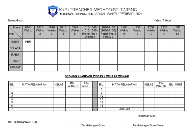 Tapak Jadual Kosong | PDF