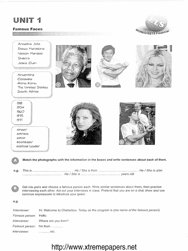 Els Worksheets Freshman 1 | PDF