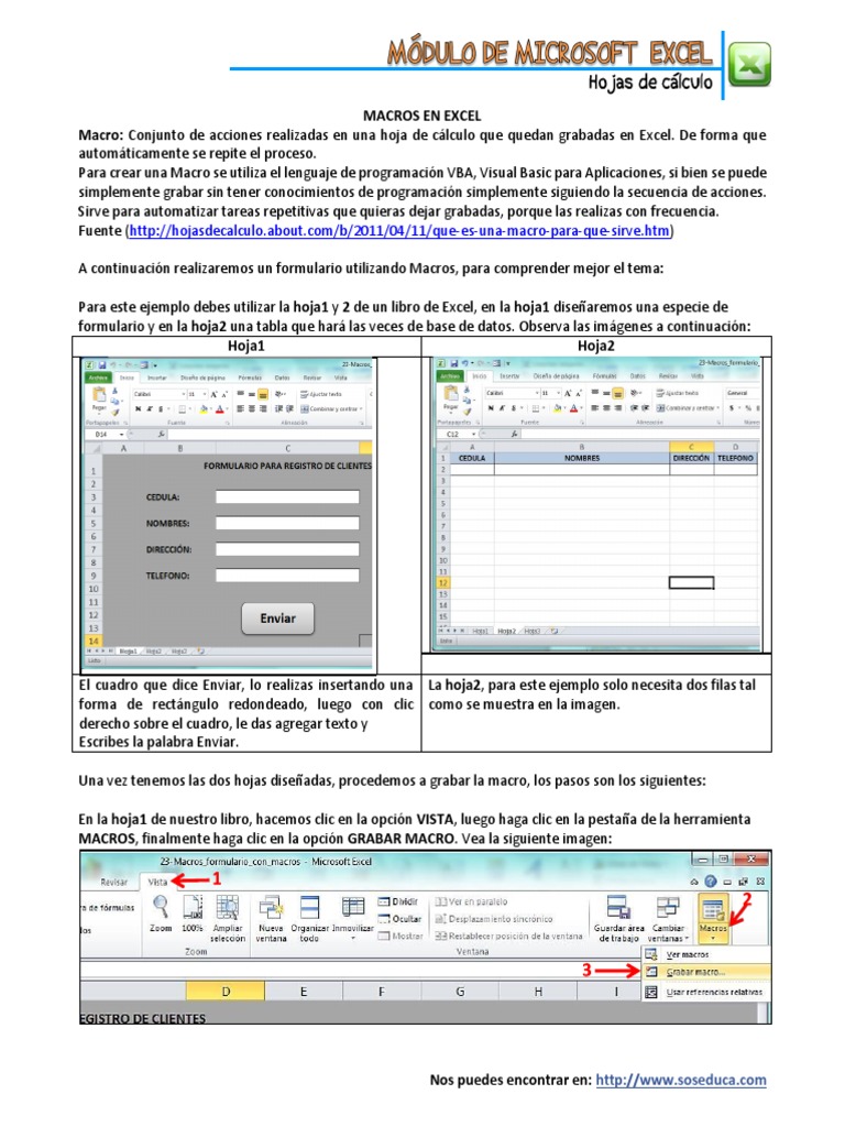 Taller de Macros | PDF | Macro (informática) | Visual Basic para Aplicaciones