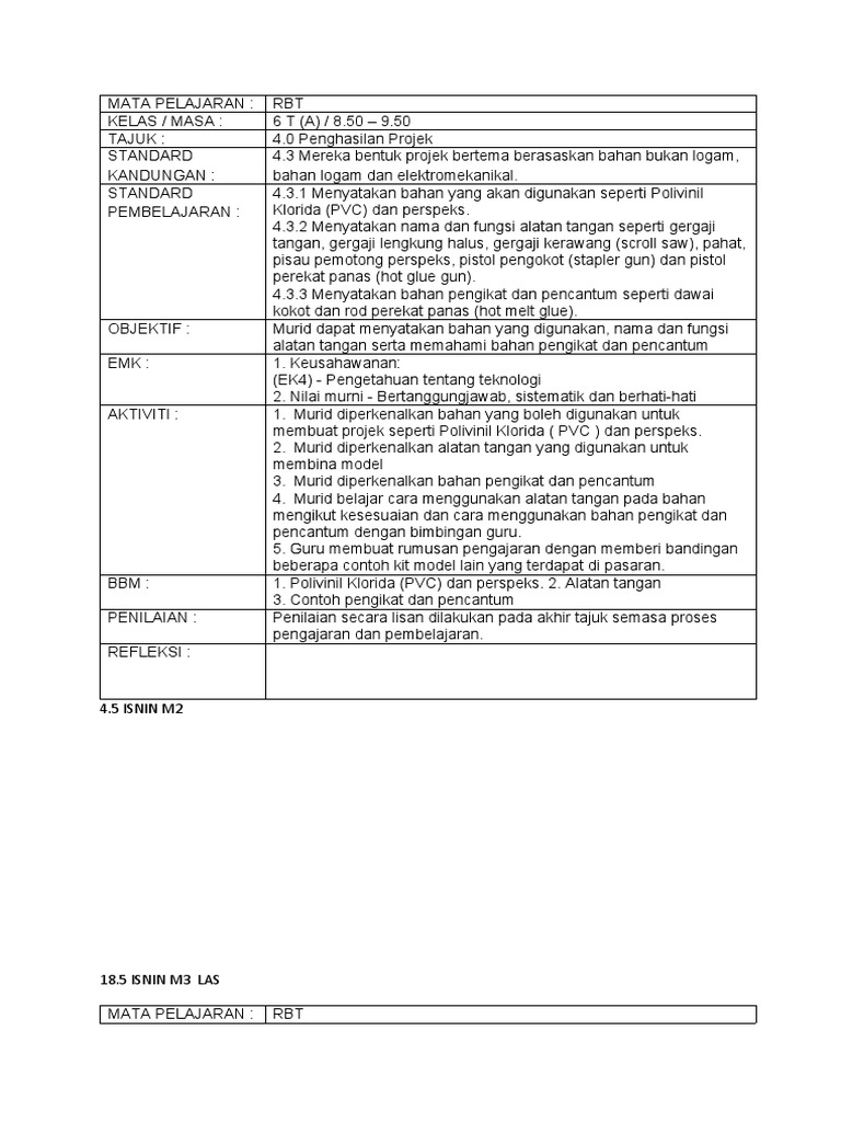 RPH RBT t6 Baru | PDF